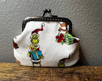 Large Grinch's Christmas Coin Purse - Etsy