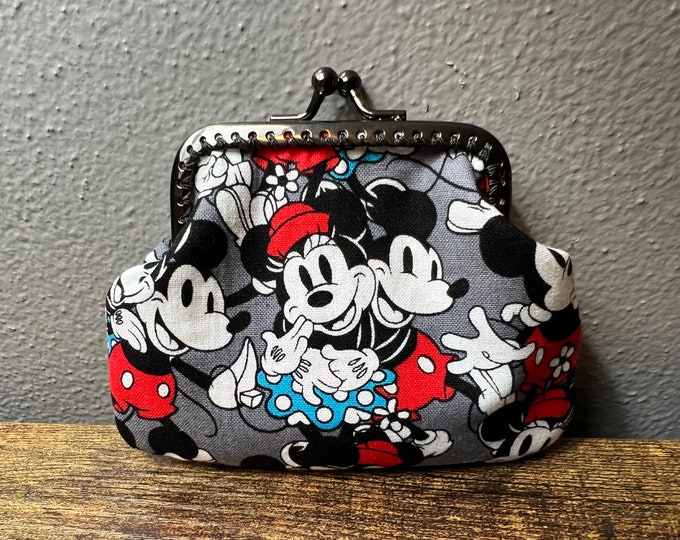 Mickey and Minnie Mouse Coin Purse - Etsy