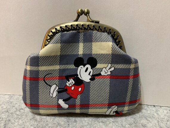 Plaid Mickey Mouse Coin Purse | Etsy