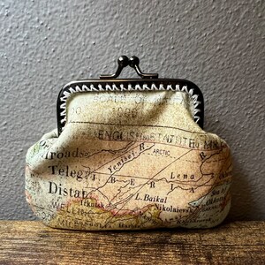 Vintage Map Coin Purse - Etsy