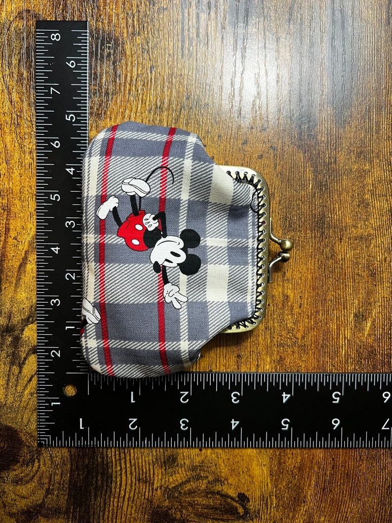 Plaid Mickey Mouse Coin Purse - Etsy