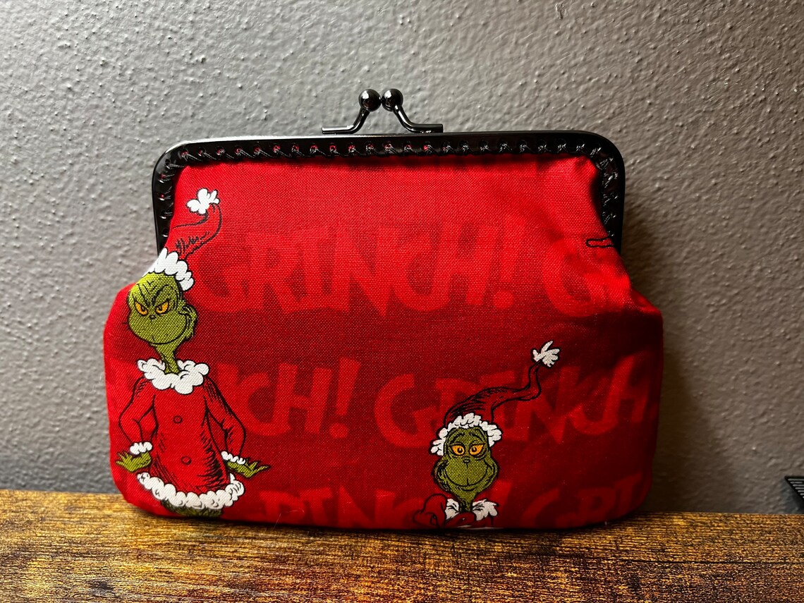Large Grinch's Christmas Coin Purse - Etsy