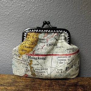 Vintage Map Coin Purse - Etsy