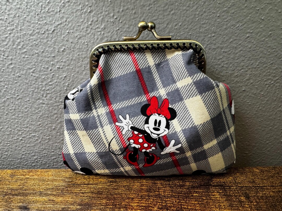 Plaid Mickey Mouse Coin Purse - Etsy