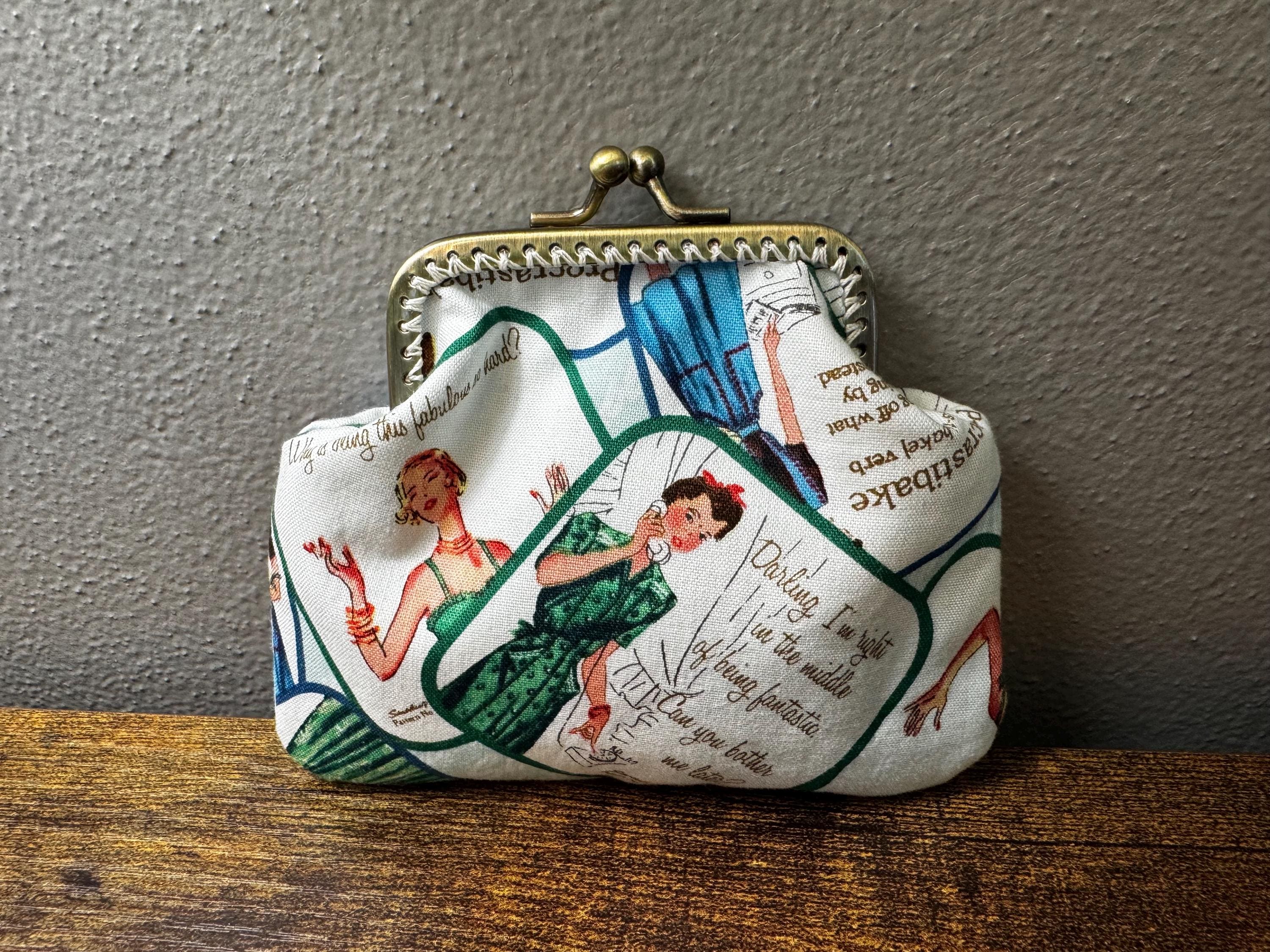 Vintage Ladies Print Coin Purse - Etsy