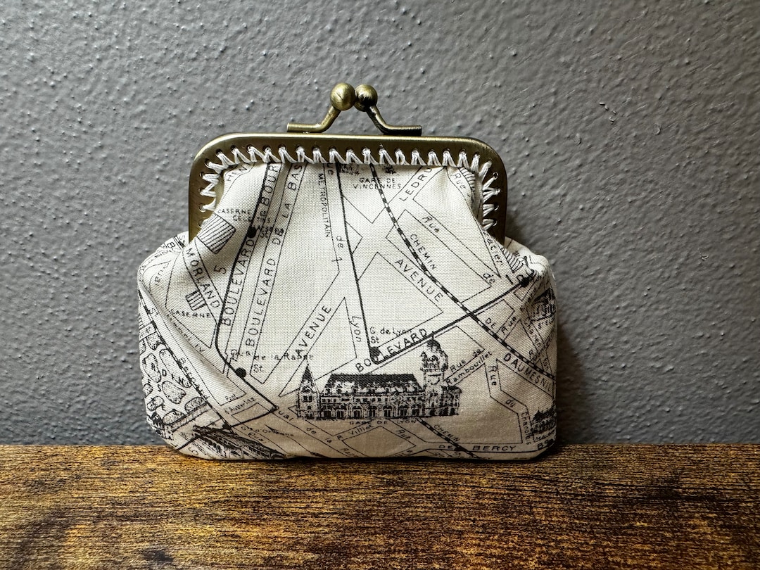 French Map Coin Purse - Etsy