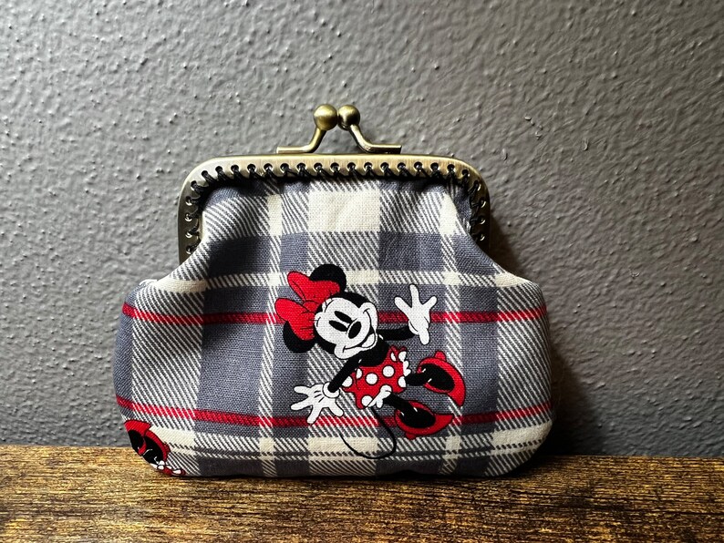 Plaid Mickey Mouse Coin Purse - Etsy