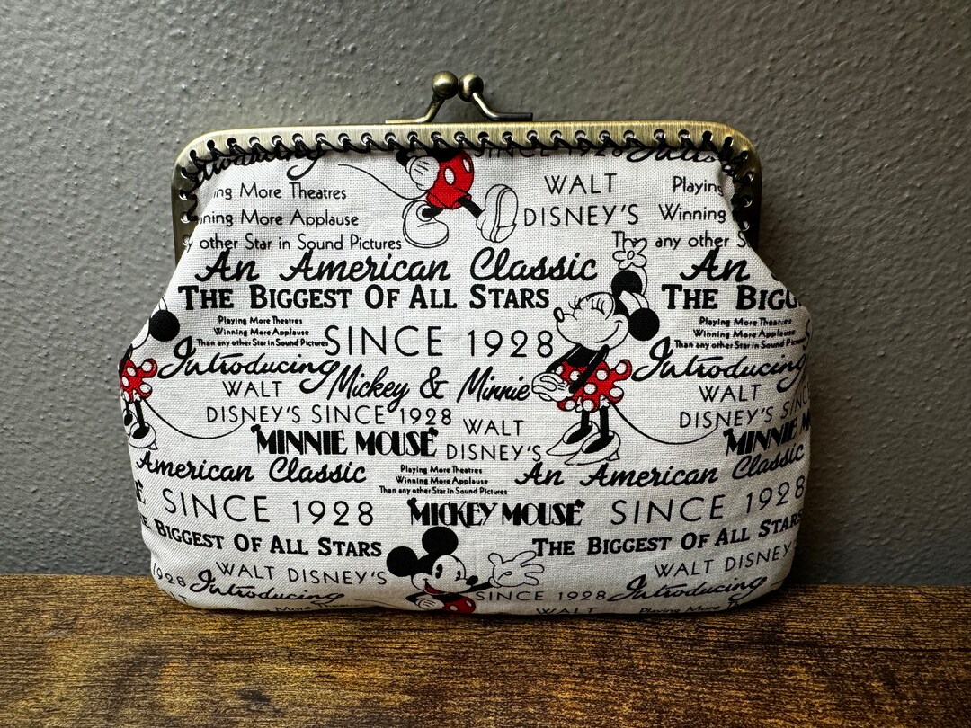 Large Mickey and Minnie Mouse Coin Purse - Etsy