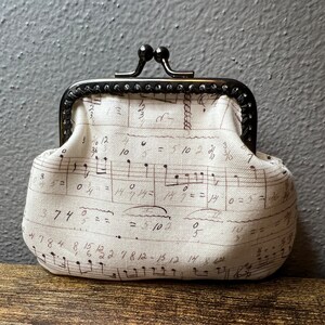 Music Notes Coin Purse With Kiss Clasp - Etsy