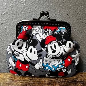 Mickey and Minnie Mouse Coin Purse - Etsy