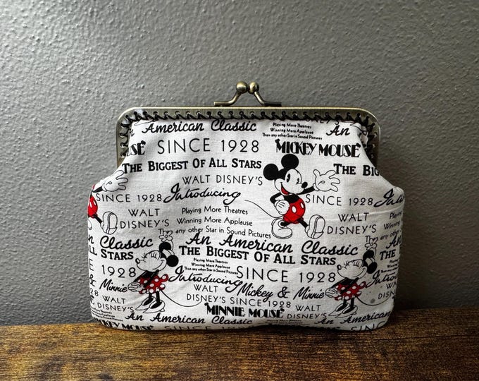 Large Mickey and Minnie Mouse Coin Purse - Etsy