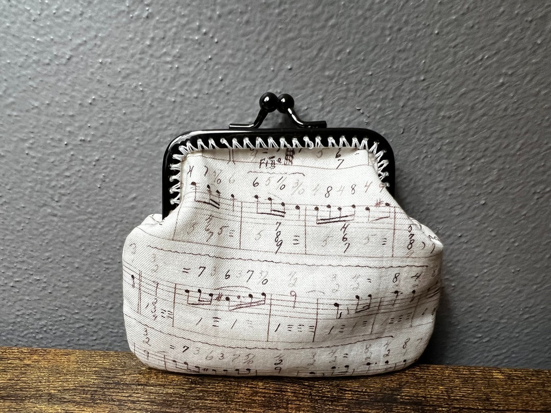 Music Notes Coin Purse With Kiss Clasp - Etsy