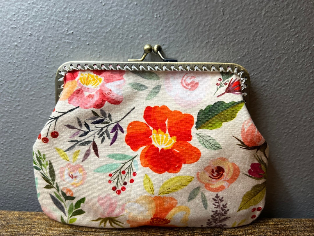 Large Flowers Coin Purse - Etsy