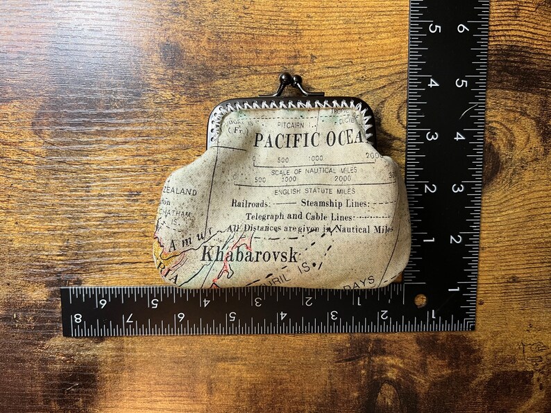Vintage Map Coin Purse - Etsy