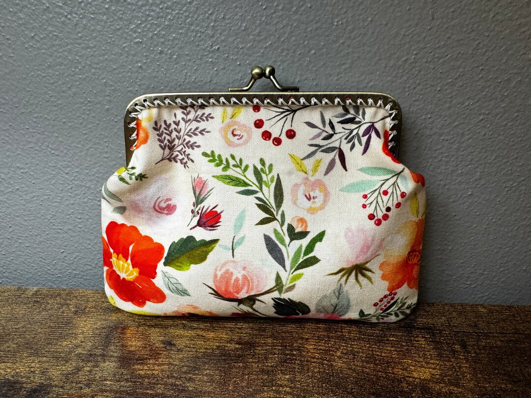 Large Flowers Coin Purse - Etsy