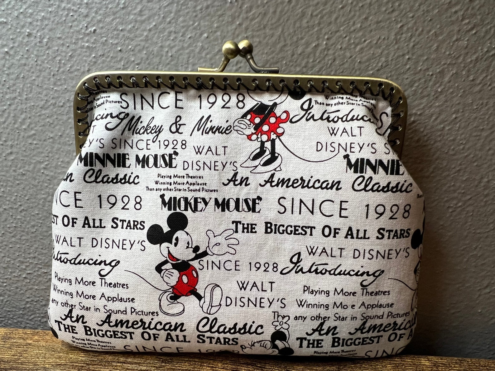 Large Mickey and Minnie Mouse Coin Purse - Etsy