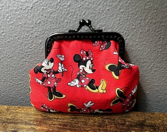 Mickey and Minnie Mouse Coin Purse - Etsy