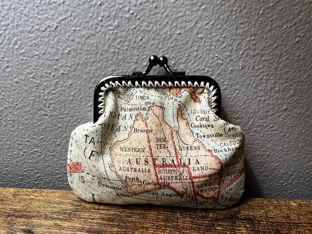 Vintage Map Coin Purse - Etsy