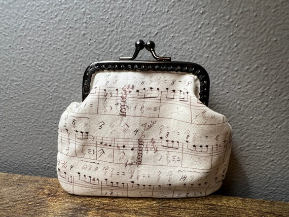 Music Notes Coin Purse With Kiss Clasp - Etsy