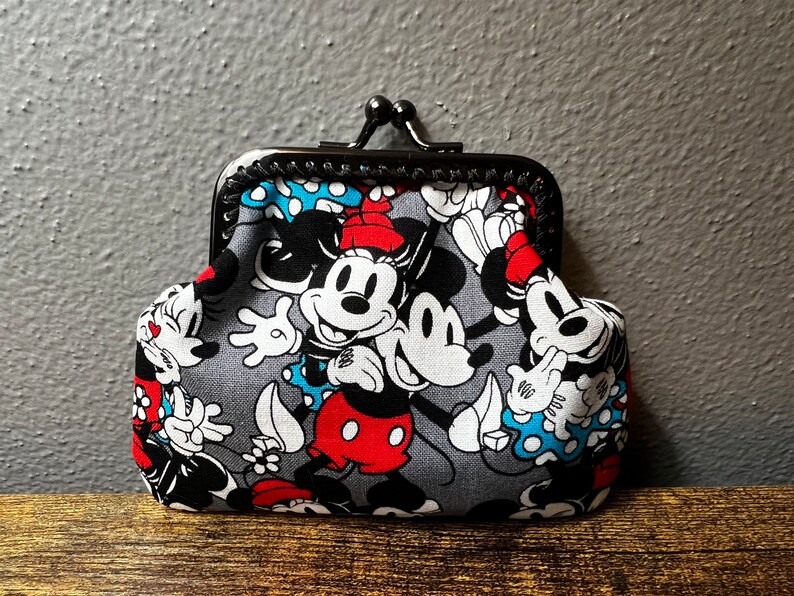 Mickey and Minnie Mouse Coin Purse - Etsy