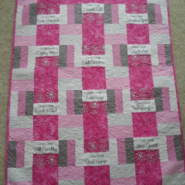 Breast Cancer Quilt - Etsy