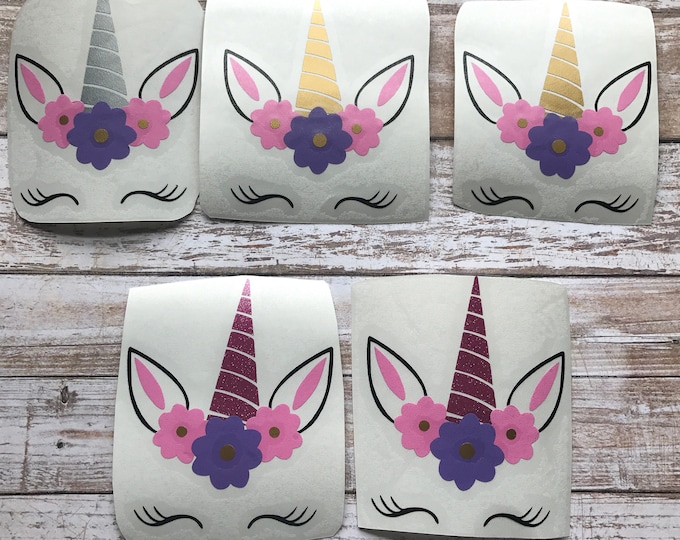 Unicorn Vinyl Decal Car Laptop Wine Glass Sticker - Etsy