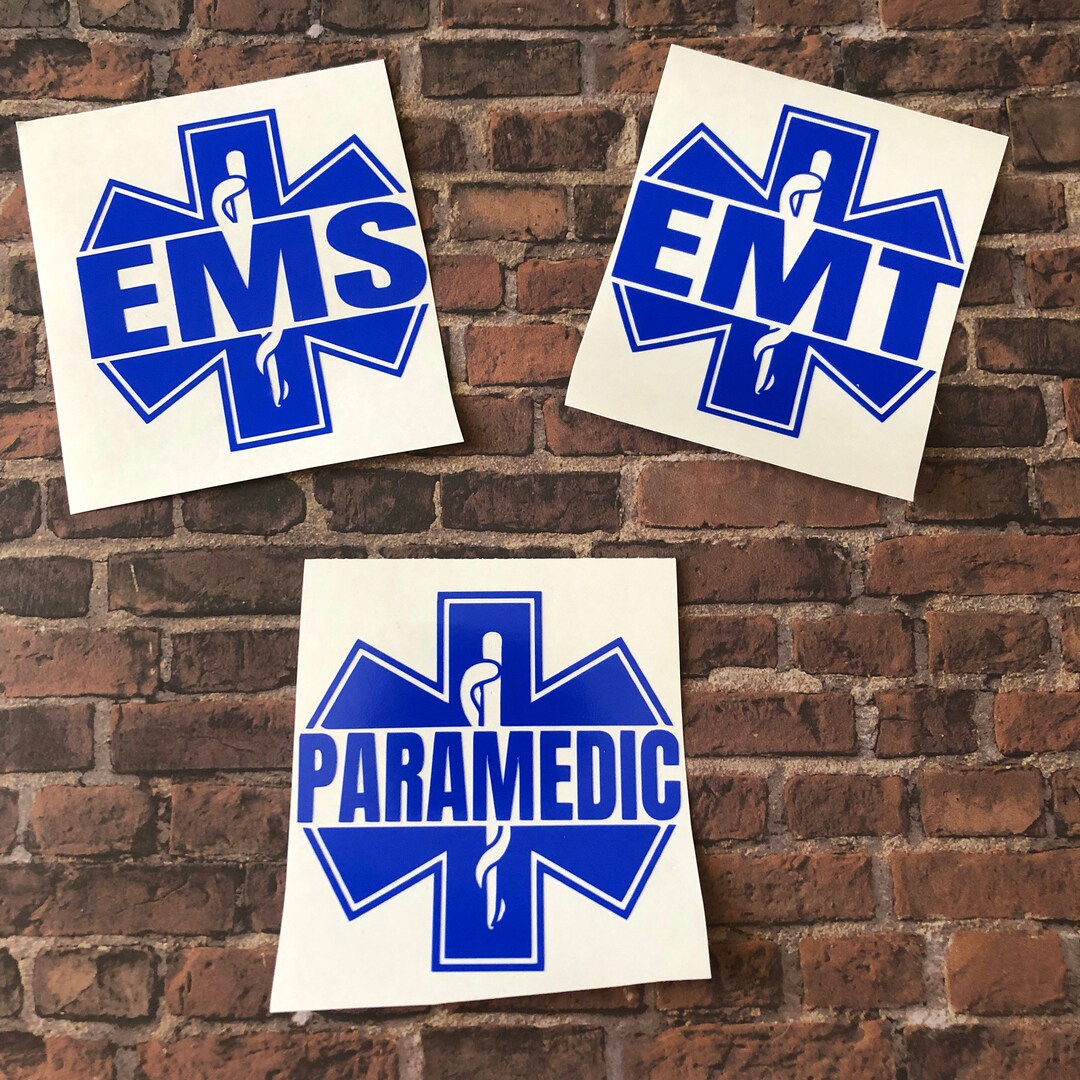 EMS EMT PARAMEDIC Vinyl Decal Car Laptop Wine Glass Sticker - Etsy
