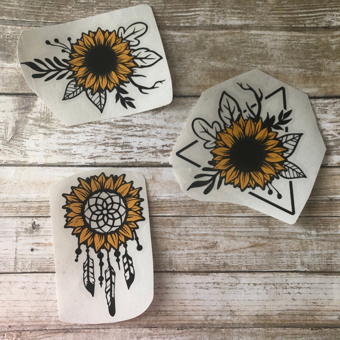 Sunflower Vinyl Decal - Etsy