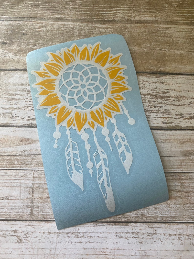 Sunflower Vinyl Decal - Etsy