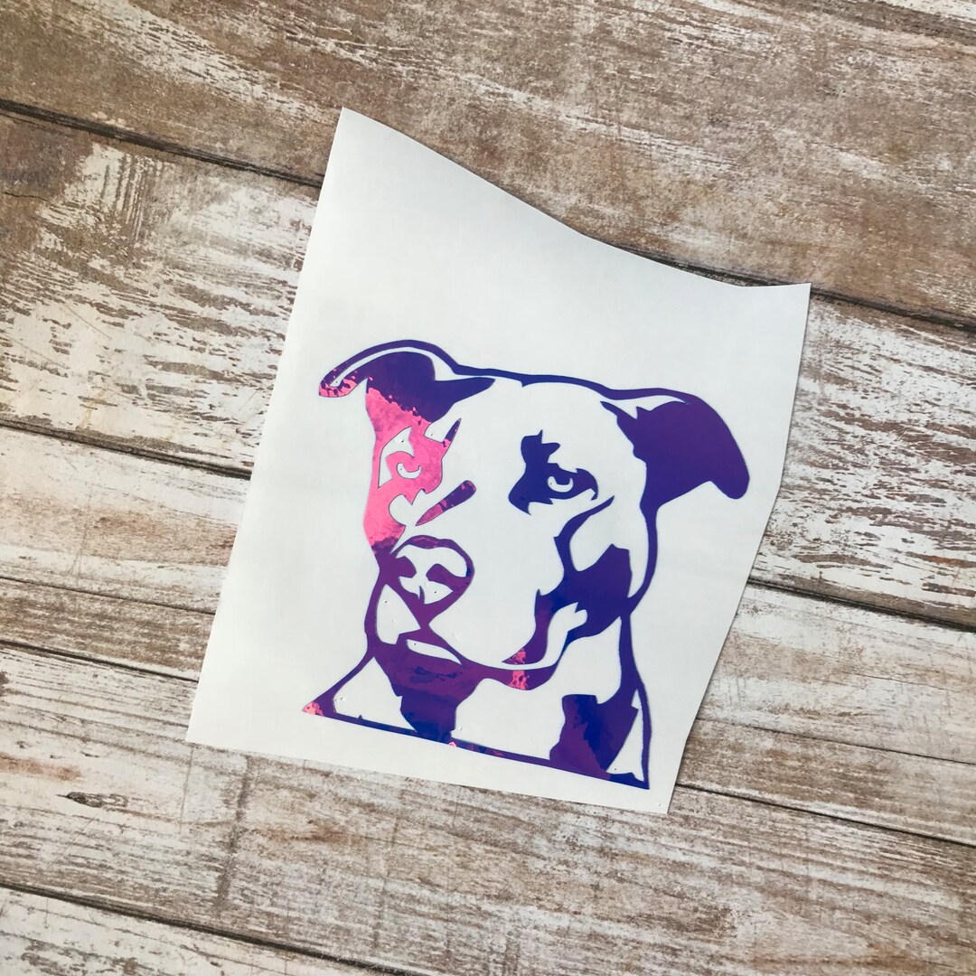 Pitbull Dog Animal Vinyl Decal Car Laptop Wine Glass Sticker - Etsy