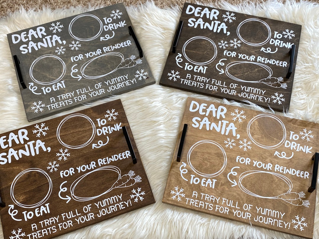 Dear Santa Tray / Santa Tray / Treats for Santa / Christmas Tray ...