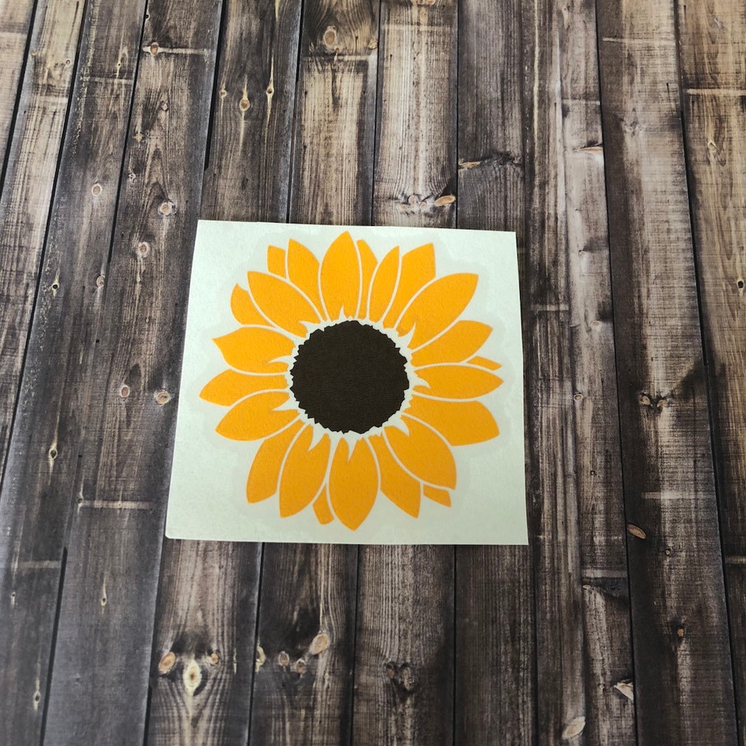 Sunflower Decal / Sunflower Sticker / Gift for Sunflower Lovers ...