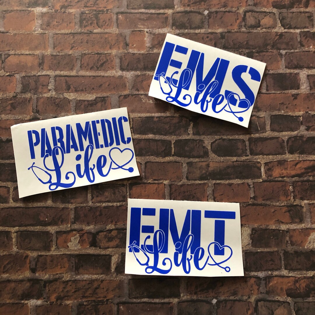EMS EMT PARAMEDIC Vinyl Decal Car Laptop Wine Glass Sticker - Etsy