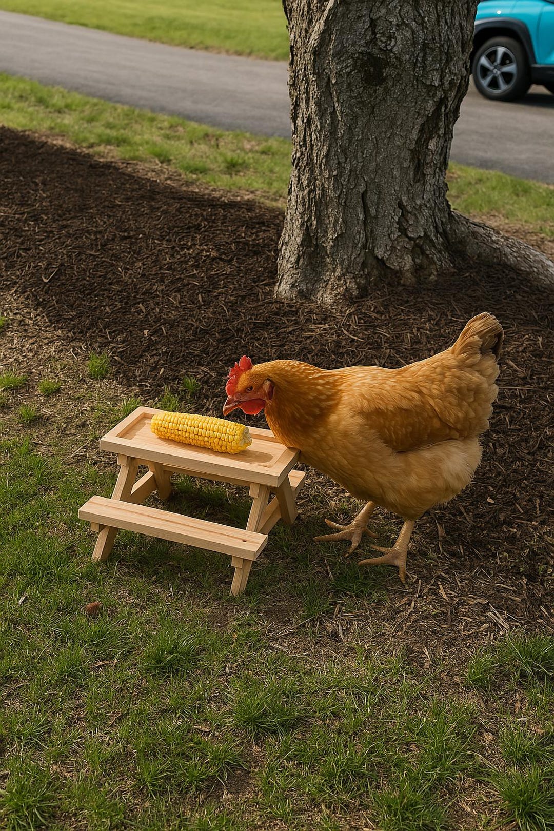 Chicken Mini Picnic Table / Mini Picnic Table / Chicken Feeder ...