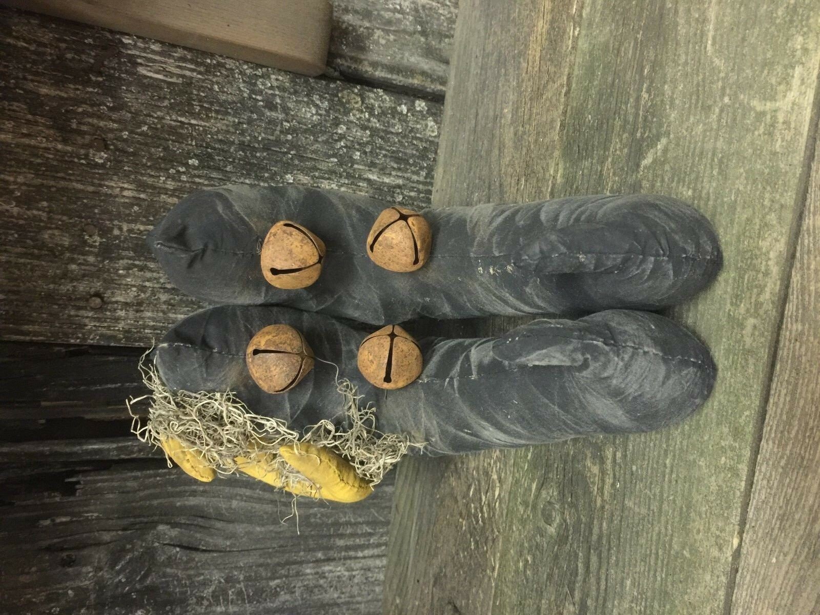 Primitive Hand Crafted Witch Boots Shoes Halloween Decoration 100% Hand ...