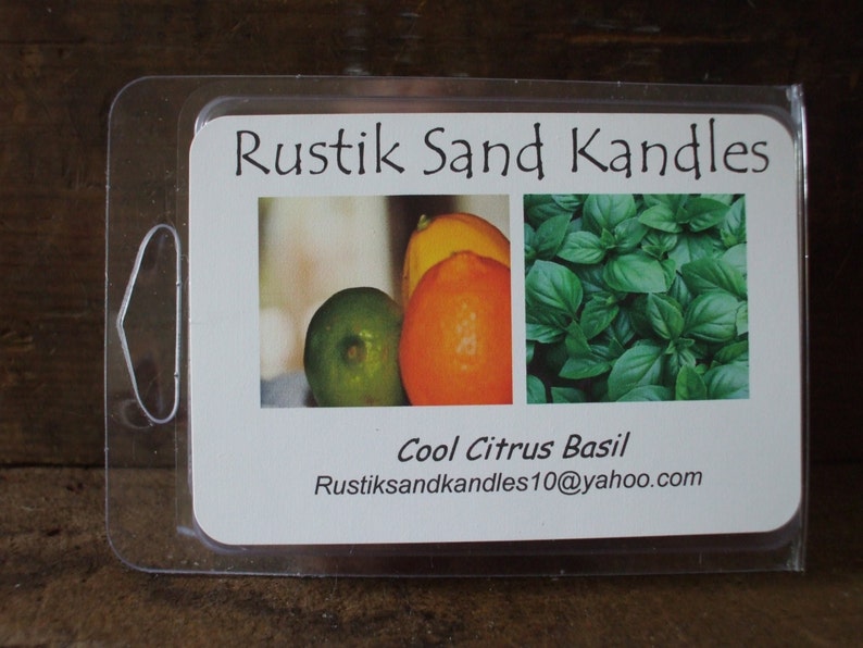Cool Citrus Basil Clam Shell Break Away Tarts Melts 3oz - Etsy