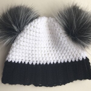 Faux Fur Pom Pom Hat, Panda Bear Hat, Panda Costume, Cosplay Hats Faux ...