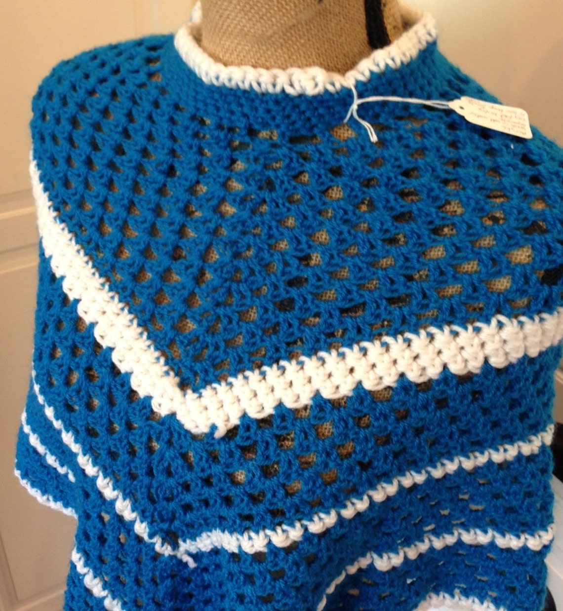 Childrens Poncho, Kid Poncho, Blue Children Poncho, Children Outerwear ...