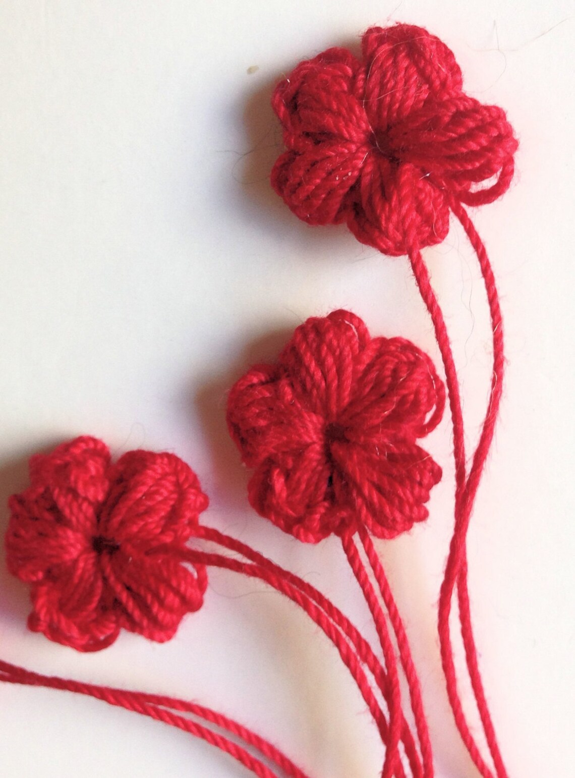 Crochet Applique, Crocheted Flowers, Miniature Flower Embellishments ...