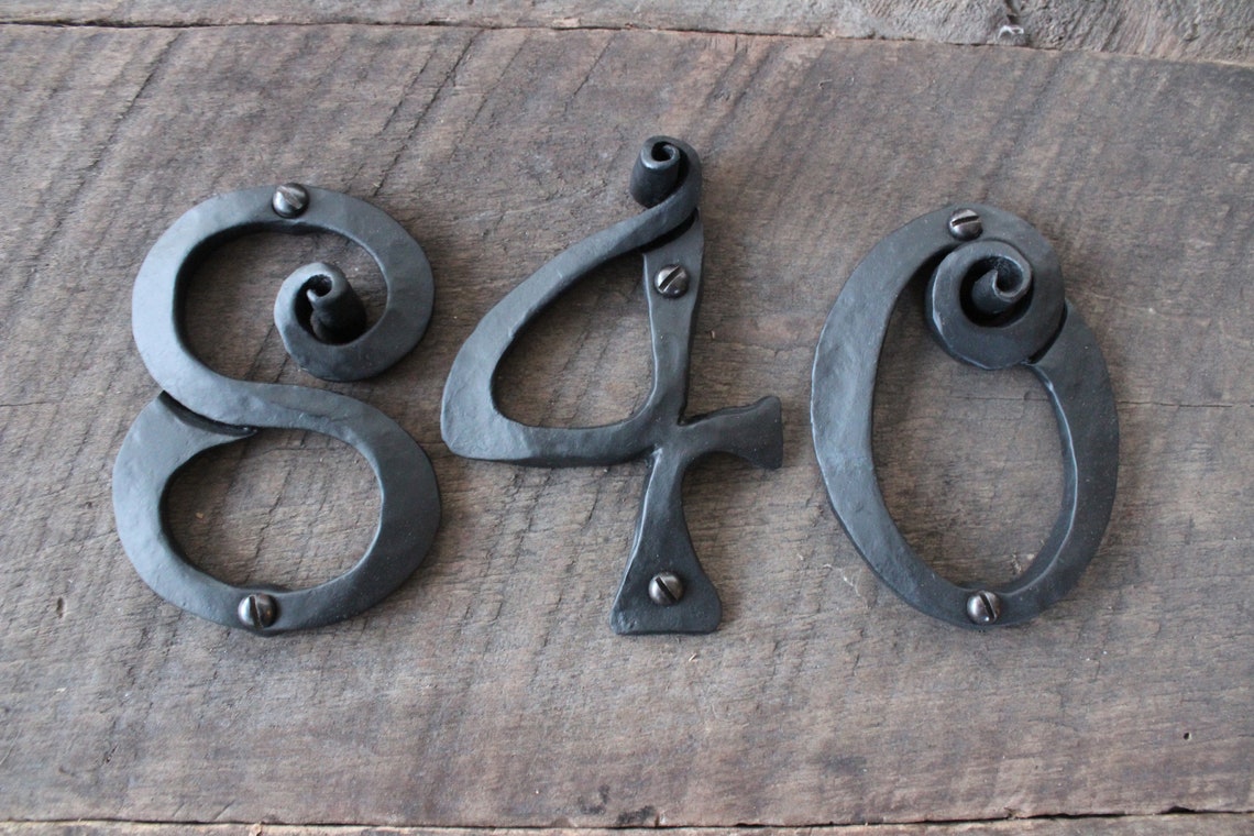 Hand Forged 4 Inch House Numbers - Etsy
