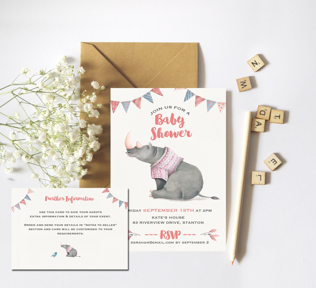 Printable Extra Information Card // 3.5x5 Card // - Etsy