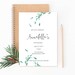 Minimal Gum Leaf Birthday Invitation // 21st Birthday Invite // 1st ...