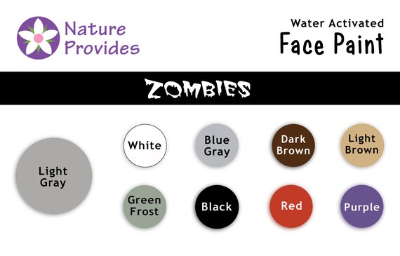 Zombie Face Paints in Assorted Colors Vegan Natural Pigments | Etsy