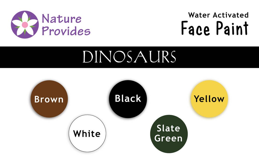 Dinosaur Face Paint Mini Kit: Natural Vegan Costume Makeup With Tools ...