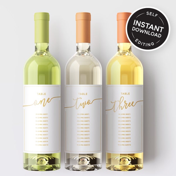Wine Bottle Seating Chart - Etsy