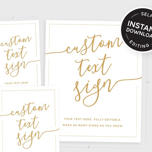 Minimalist Cards and Gifts Sign Template Download Modern | Etsy