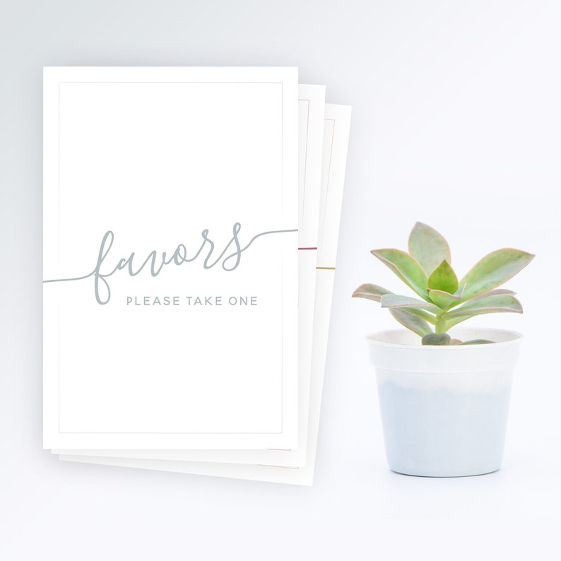 Favors, Please Take One Sign DIGITAL DOWNLOAD: Printable Wedding Sign ...