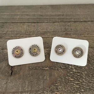 Bullet Stud Earrings , Bullet Jewelry,bullet Earrings, Stud Earrings - Etsy