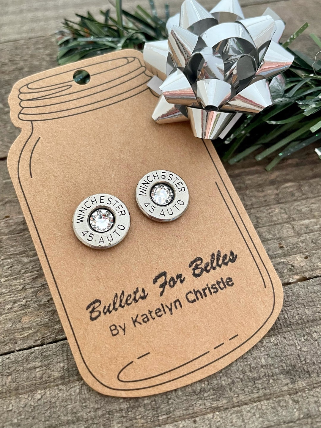 Bullet Stud Earrings , Bullet Jewelry,bullet Earrings, Stud Earrings - Etsy