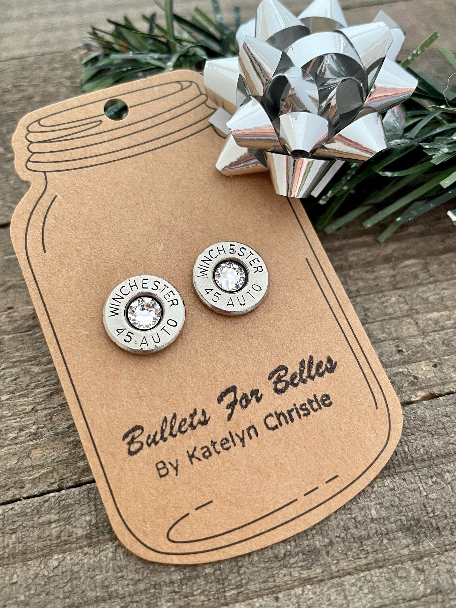 Bullet Stud Earrings Bullet Jewelrybullet Earrings Stud - Etsy
